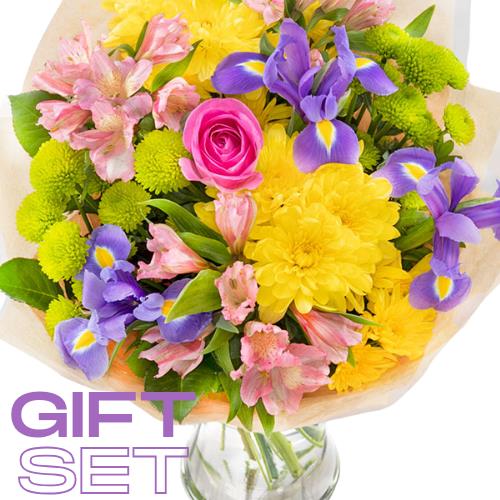 Hello Spring with Happy Birthday Balloon